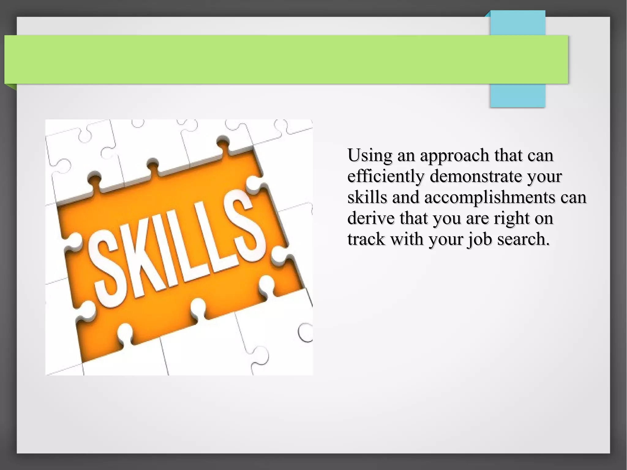 How to demonstrate skills in a resume | PPT