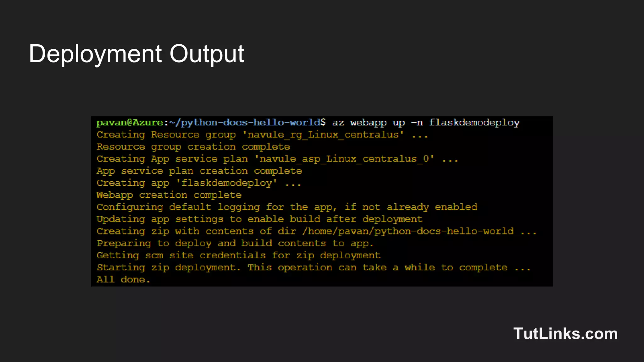 How to deploy flask app to azure in 5 mins | PPT