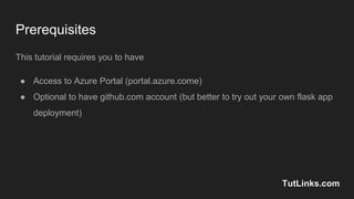 How to deploy flask app to azure in 5 mins | PPT