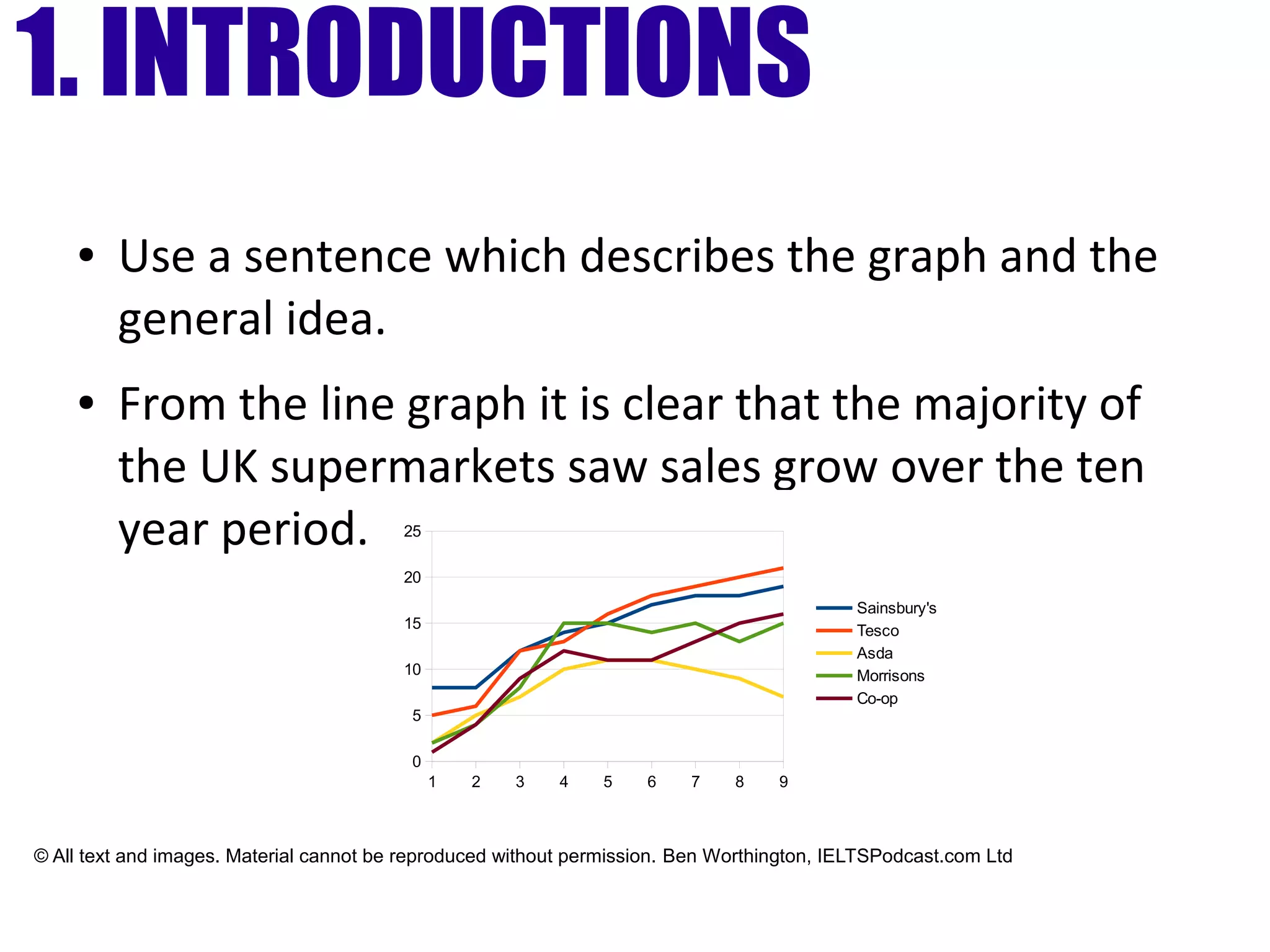 IELTS ACADEMIC TASK 1: How to describe a line graph | PDF