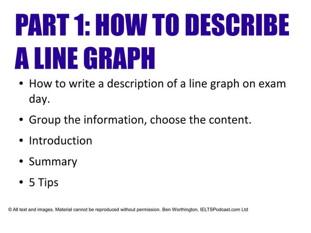 IELTS ACADEMIC TASK 1: How to describe a line graph | PDF