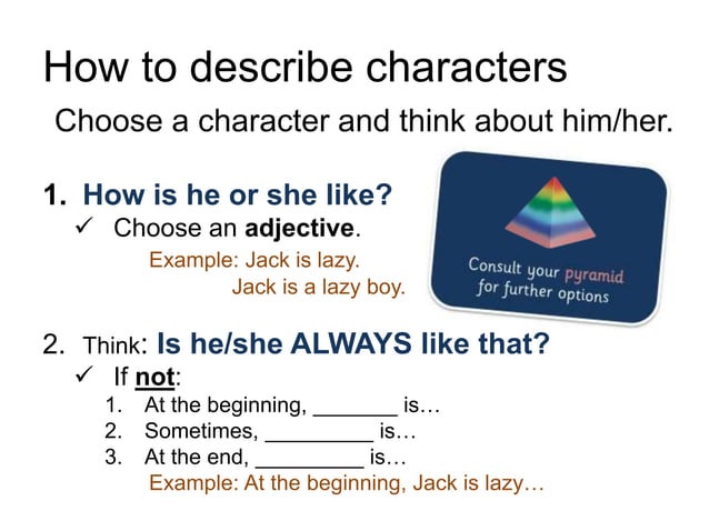 How to describe characters | PPTX