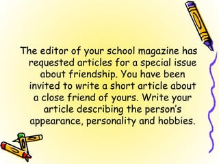 how to describe people for senior high school | PPT
