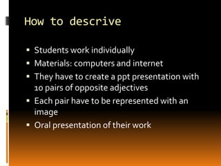 How to describe rubric | PPTX