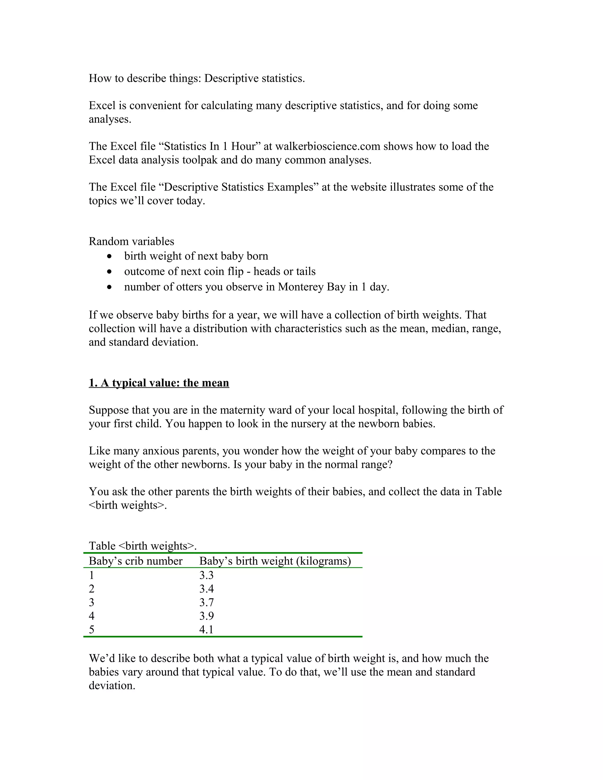 How to describe things | DOC