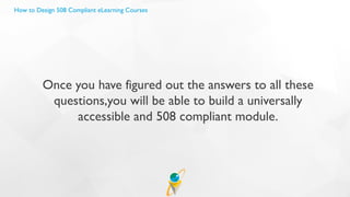 How To Design 508 Compliant eLearning Courses | PDF