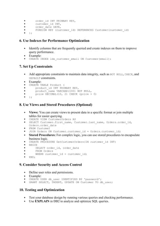 How to design a database that include planning | DOCX