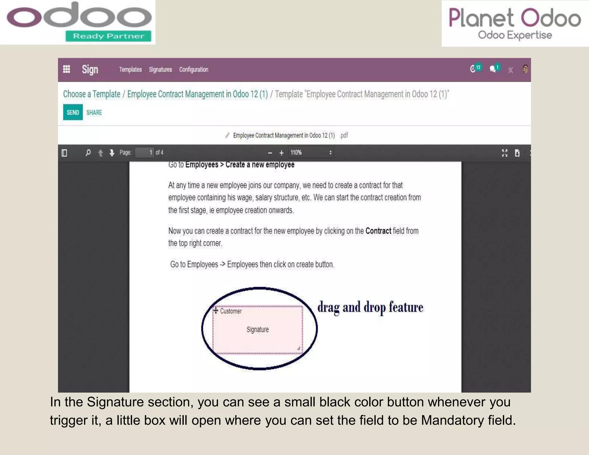 How to design a digital signature in odoo | PPTX