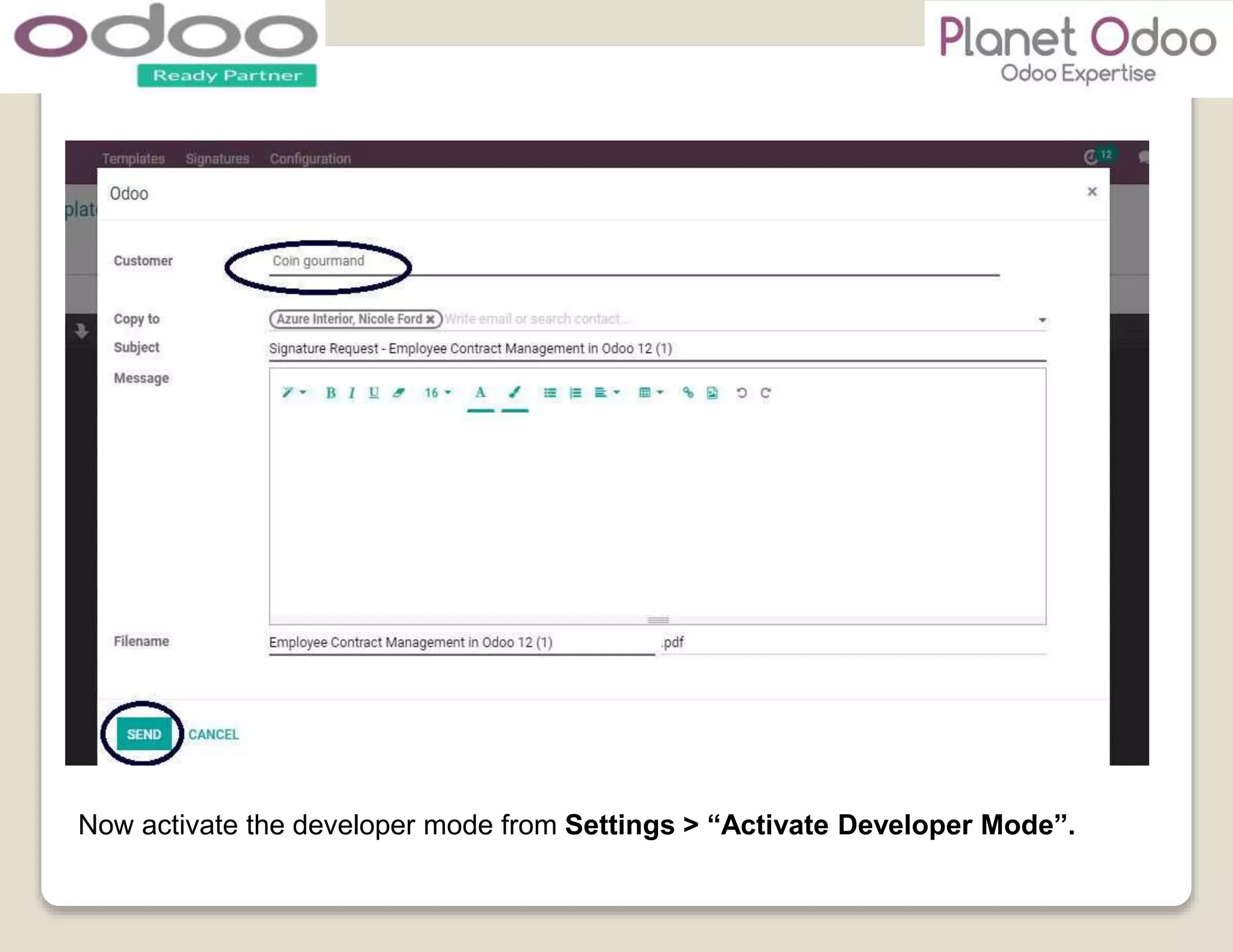 How to design a digital signature in odoo | PPTX