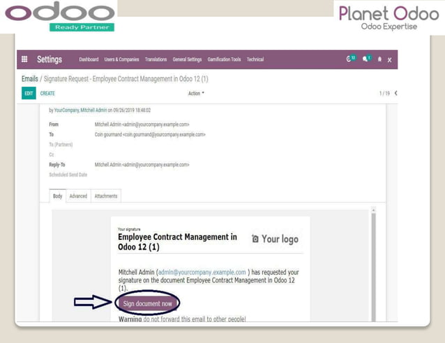 How to design a digital signature in odoo | PPT