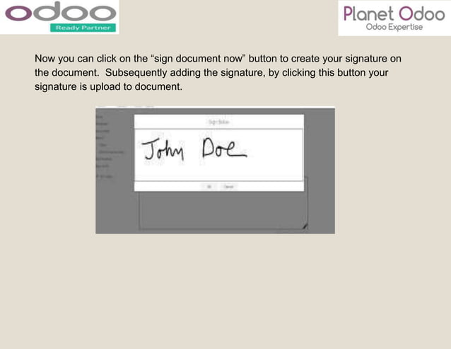 How to design a digital signature in odoo | PPT