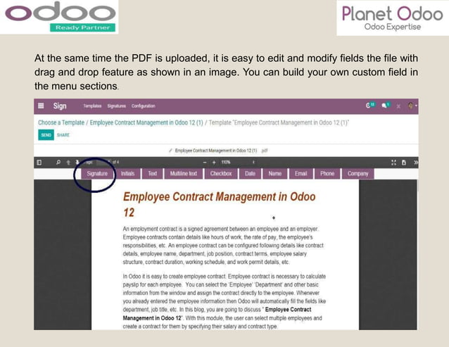 How to design a digital signature in odoo | PPT