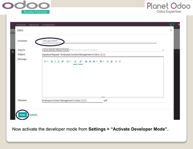 How to design a digital signature in odoo | PPT