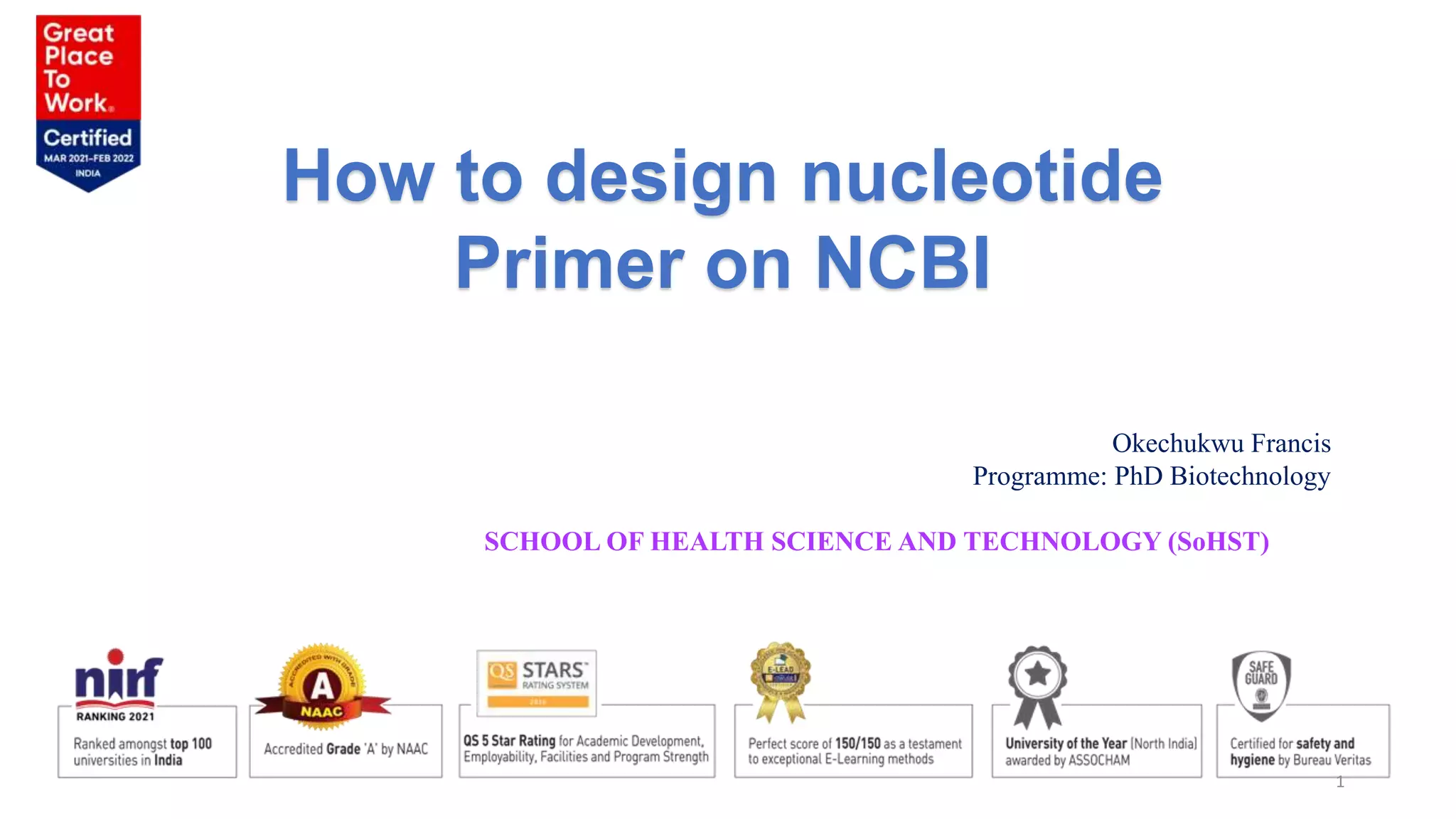 How to design a DNA primer on NCBI.pptx