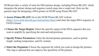 How to design a DNA primer on NCBI.pptx