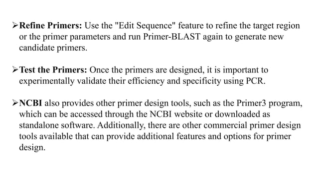 How to design a DNA primer on NCBI.pptx | Genetics | Science