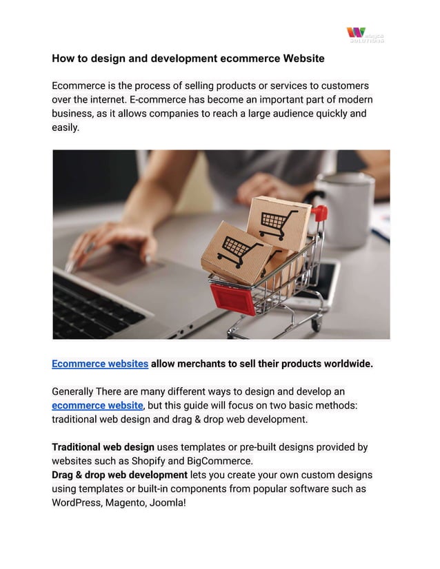 How to design and development ecommerce Website | PDF | Internet ...