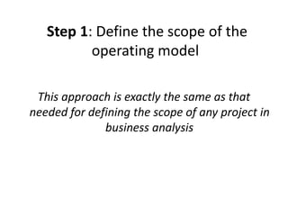 How To Design An Operating Model: Tip For Business Analysts | PPT