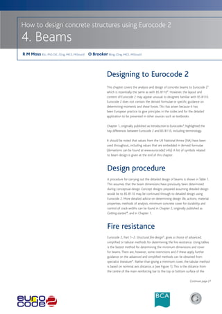 How To Design Concrete Structures Using Eurocode 2 | PDF