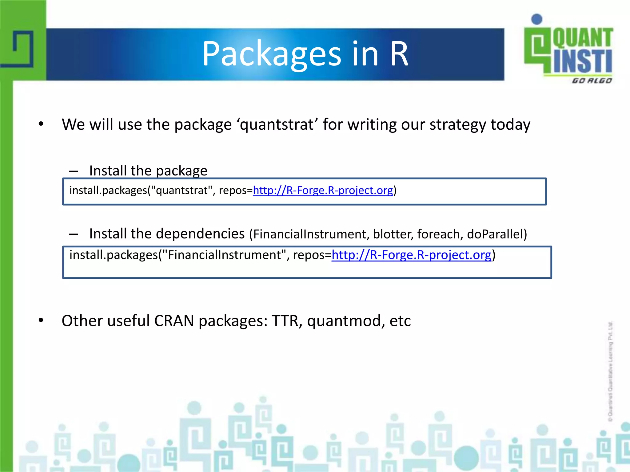 How to design quant trading strategies using “R”? | PPTX