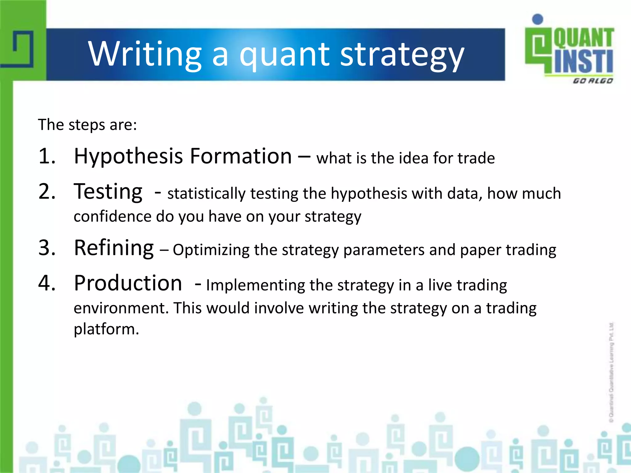 How to design quant trading strategies using “R”? | PPTX