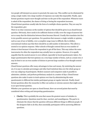 How to design questionnaire | DOC | Educational Assessment | Education