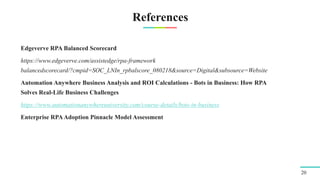 How to design RPA performance metrics | PPTX | Robotics | Technology & Computing