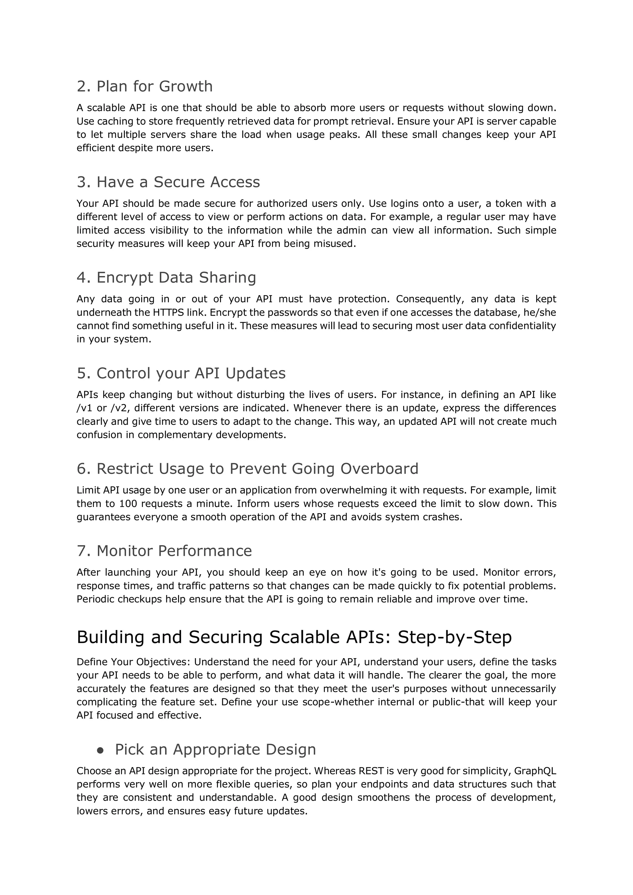 How to Design Scalable and Secure APIs: Essential Considerations for 2025 | PDF