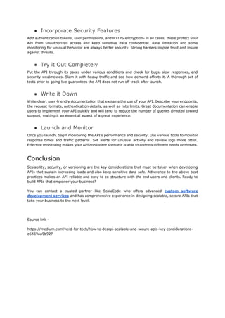 How to Design Scalable and Secure APIs: Essential Considerations for 2025 | PDF