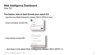 How to design web intelligence reports that behave like real dashboards | PPTX
