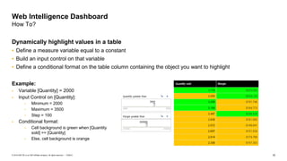 How to design web intelligence reports that behave like real dashboards ...