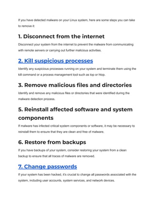 How to Detect and Remove Malware from a Hacked Linux System.pdf ...