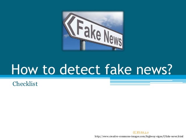 How to detect fake news