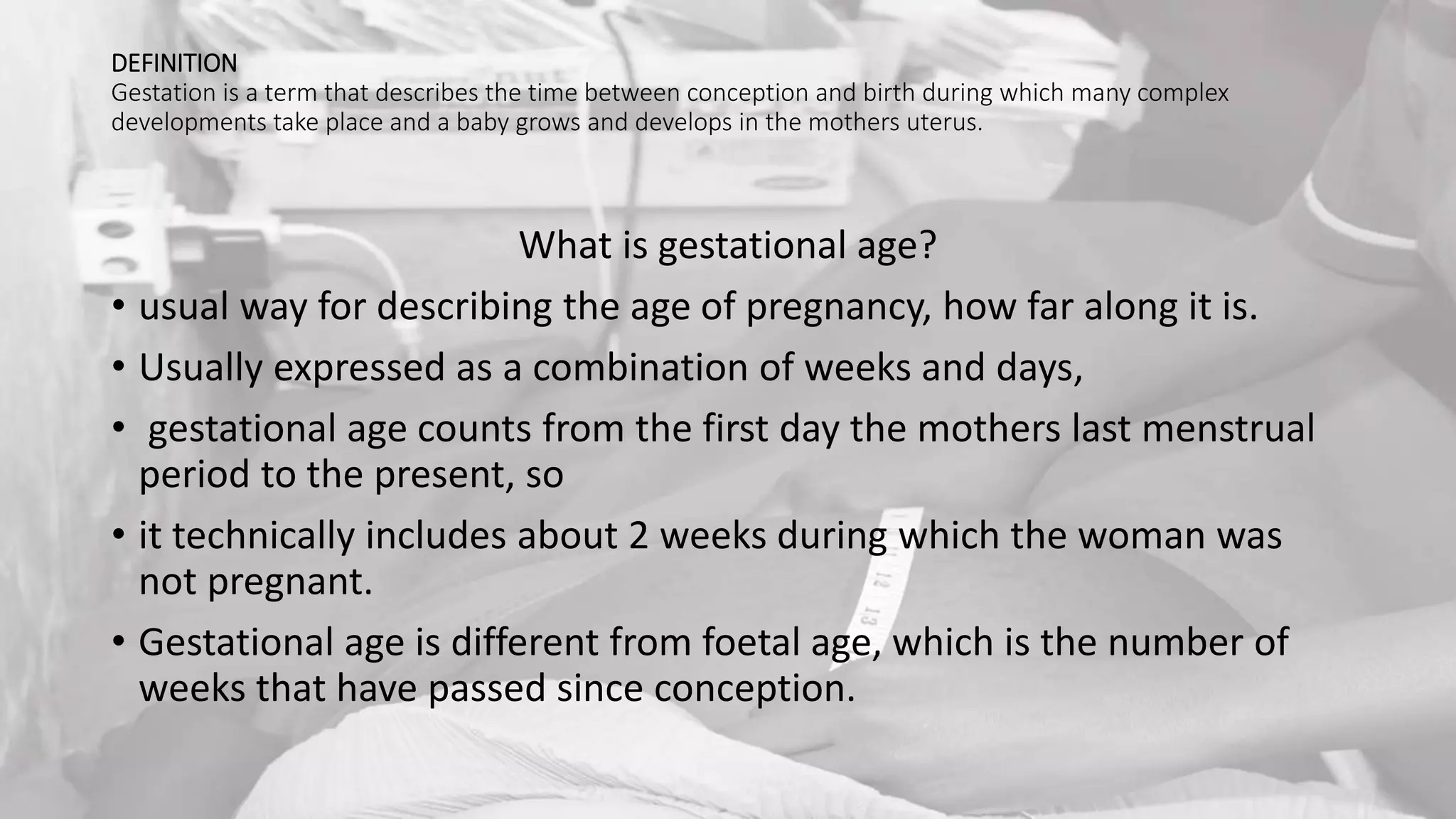 How to determine gestational age of pregnancy | PPTX