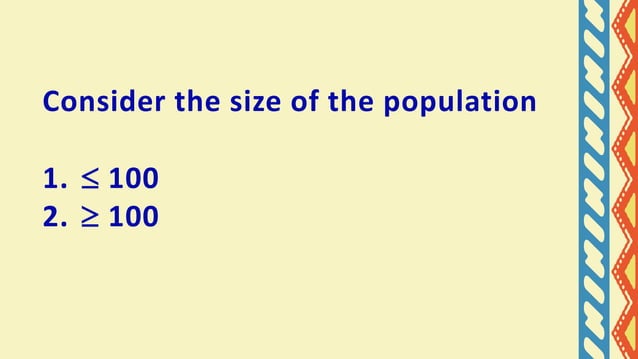 How to determine the sample population | PDF