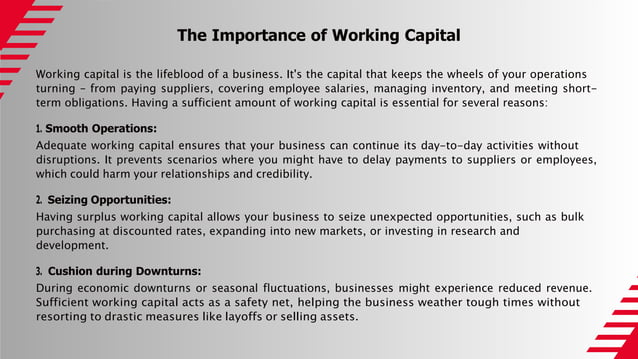 How to Determine Your Working Capital Needs | PPT