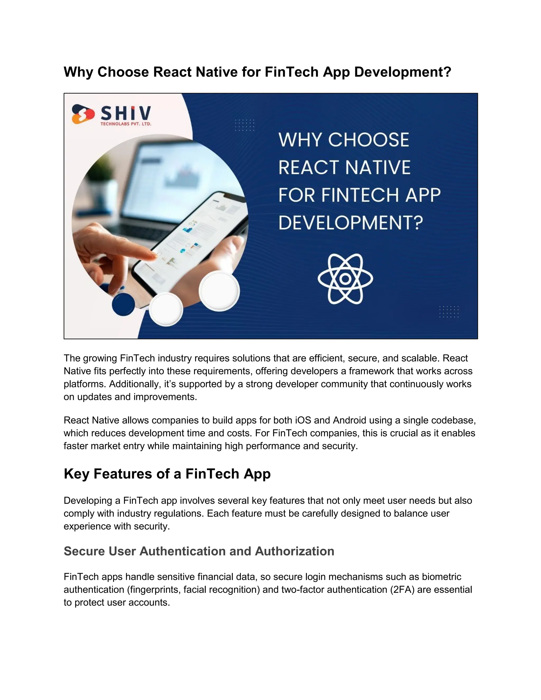 React Native for Fintech: A Complete Development Guide | PDF | Web Development | Internet