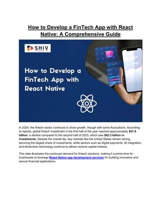 React Native for Fintech: A Complete Development Guide | PDF