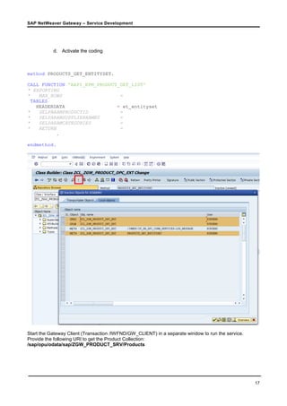 How to develop a gateway service using code based implementation | PDF