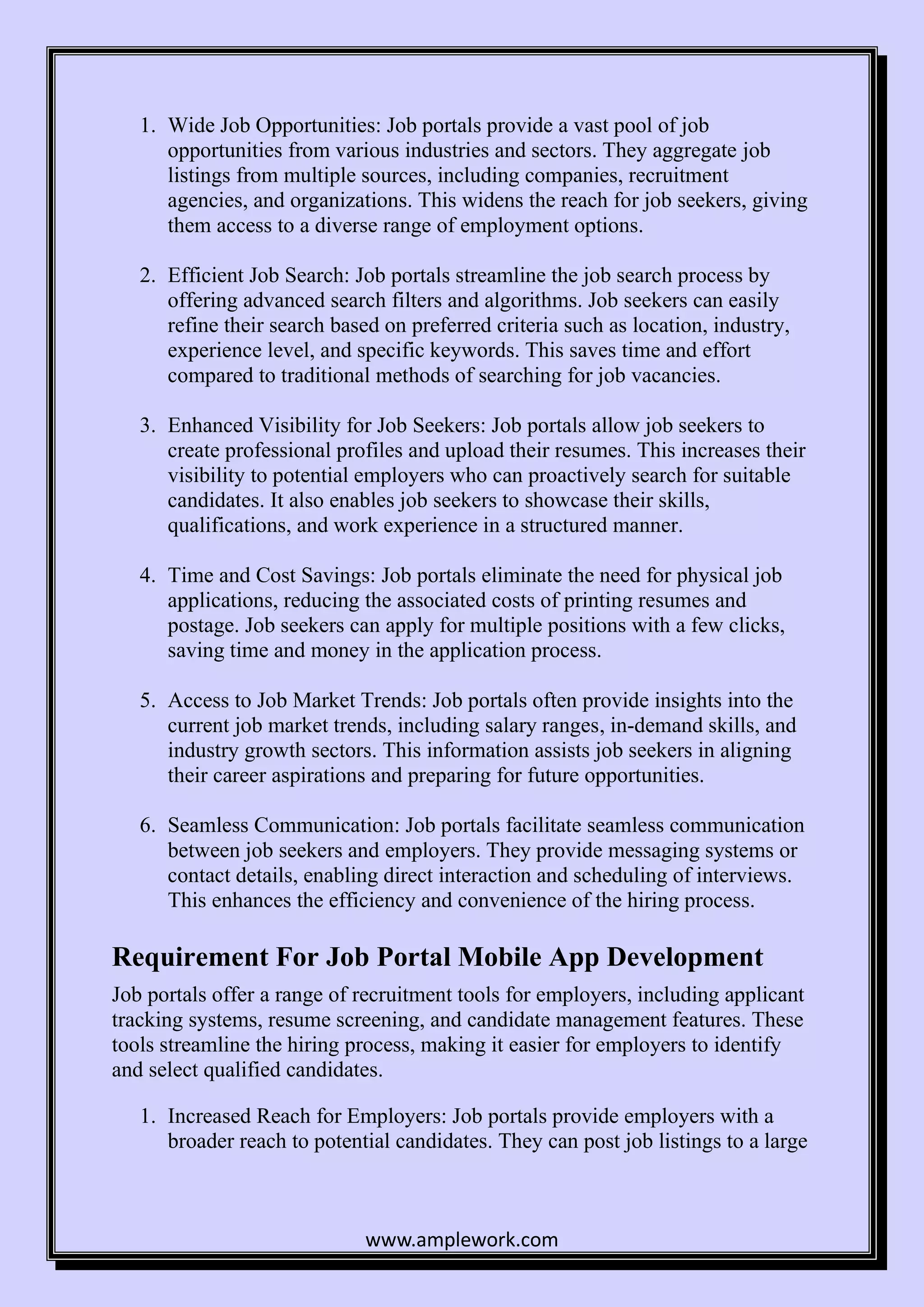 How To Develop a Job Portal App Like Indeed? | PDF