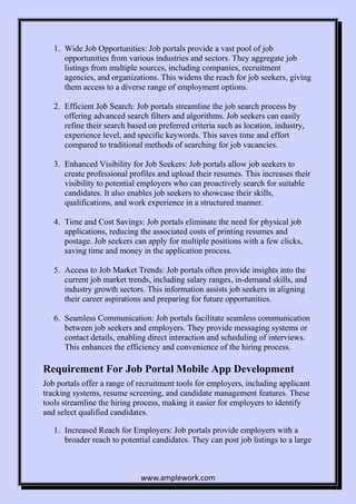 How To Develop a Job Portal App Like Indeed? | PDF