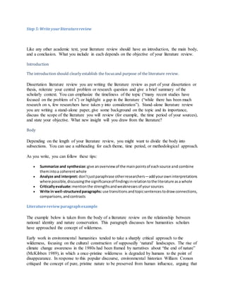 How to develop a literature review | PDF