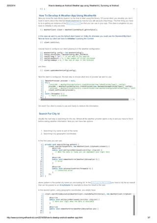 How to develop an Android Weather app using Weatherlib | PDF