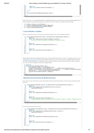 How to develop an Android Weather app using Weatherlib | PDF