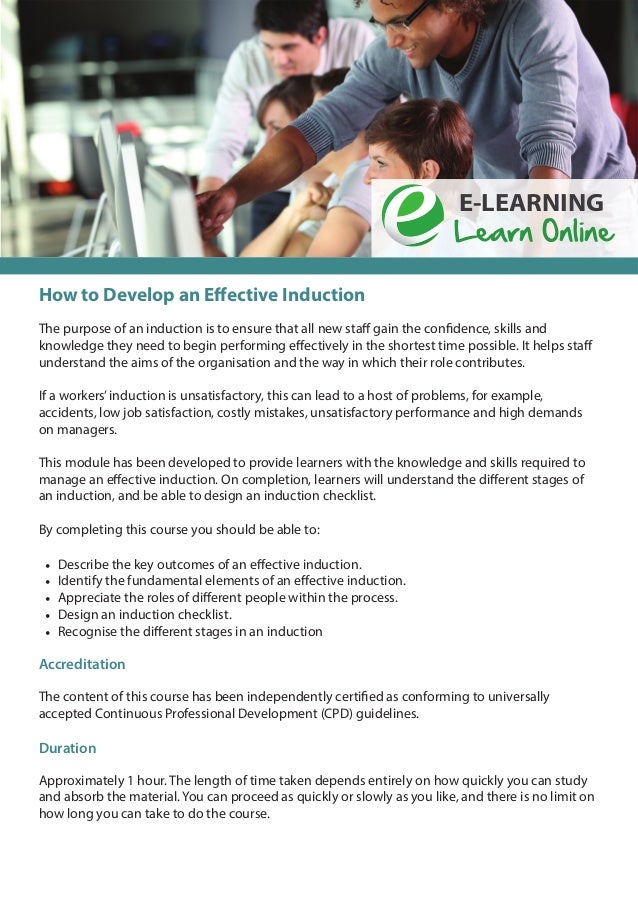 How To Develop An Effective Induction