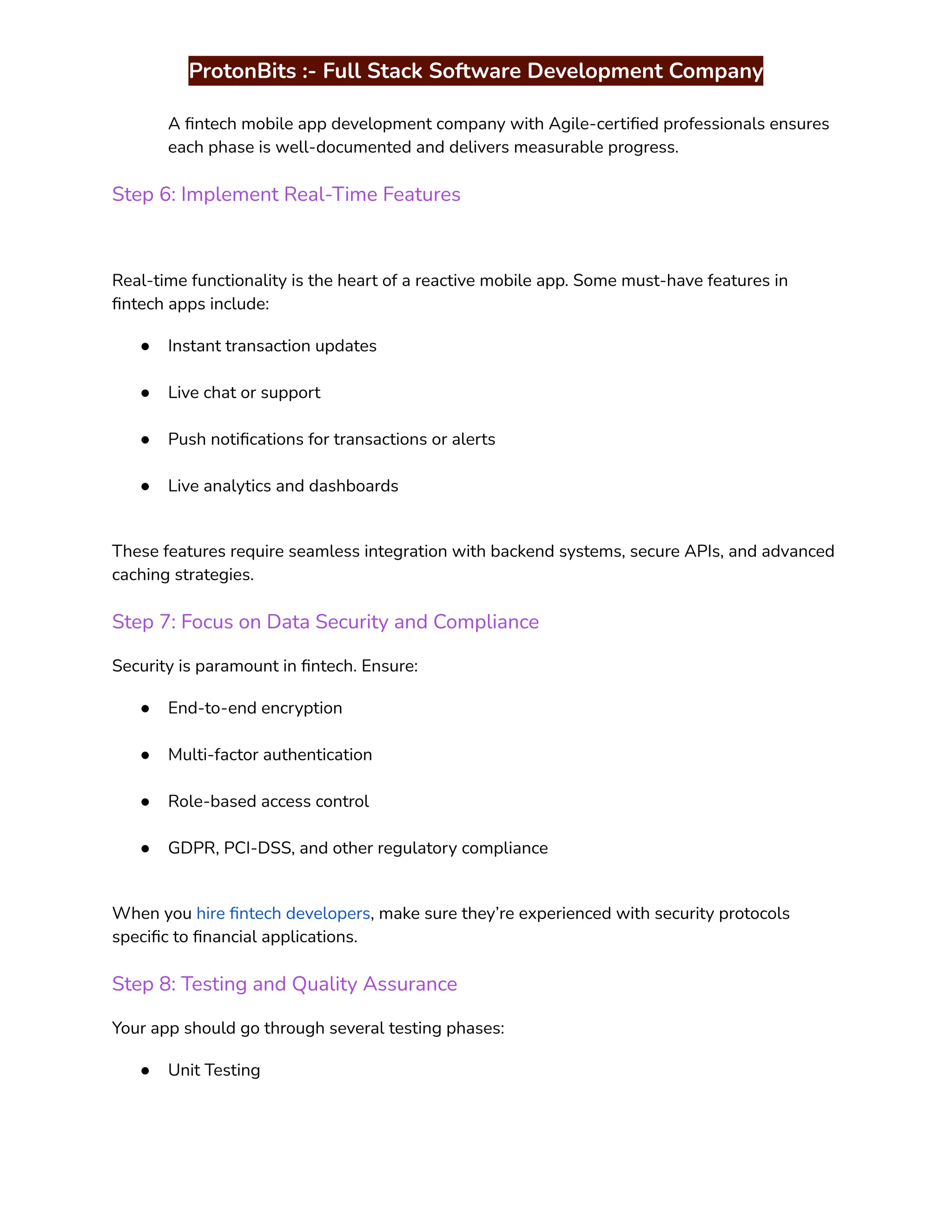 Reactive Mobile App Development: Step-by-Step Process Explained | PDF