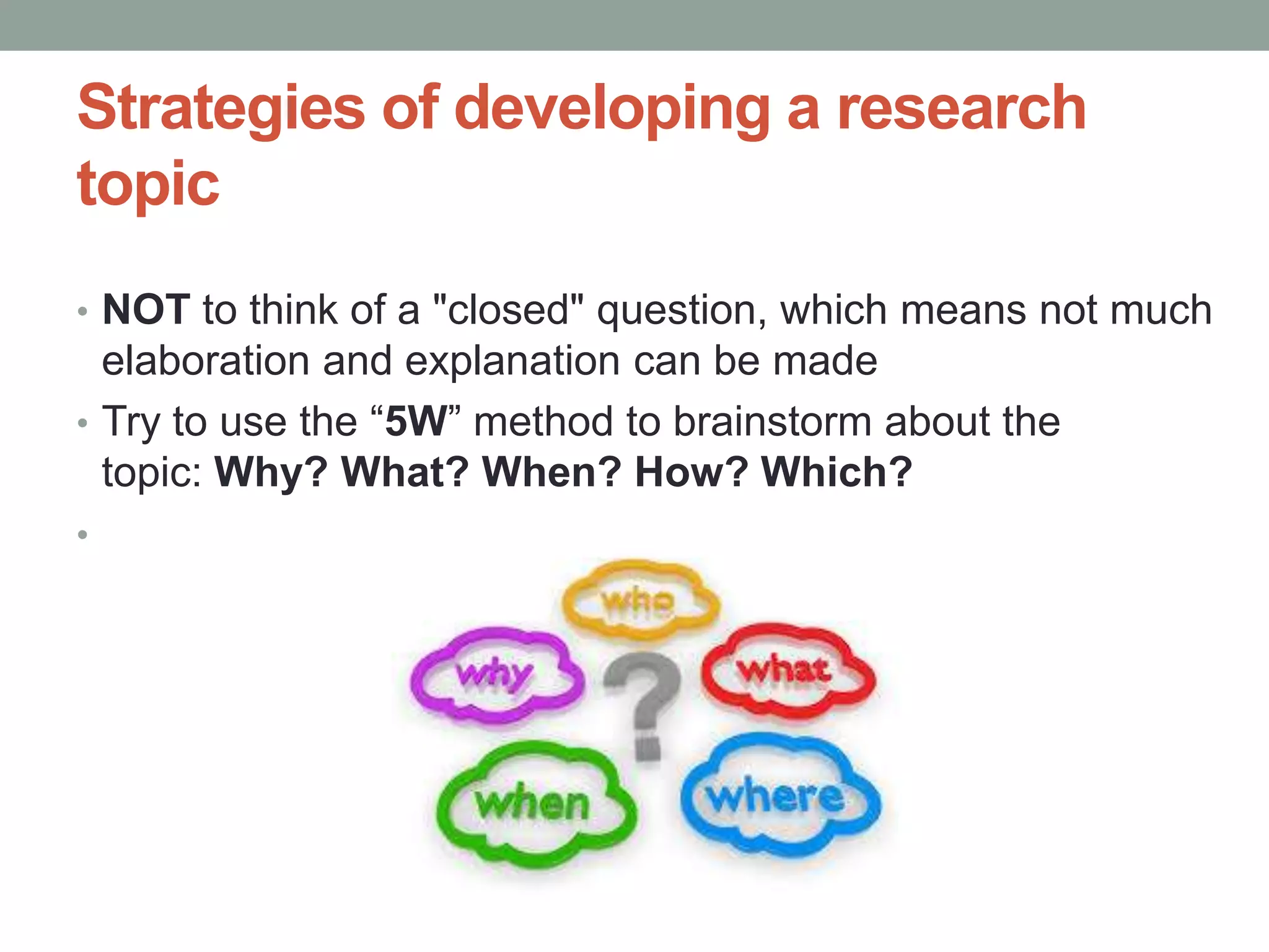 How to develop a research topic | PPTX