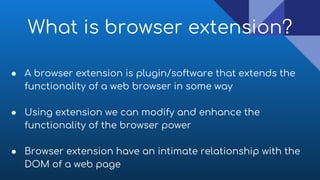 How to develop browser extension | PDF