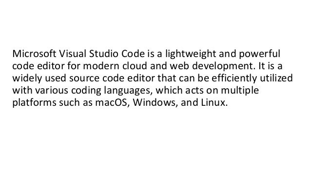 How to Develop Cross Platform Application in Visual Studio Code? | PDF
