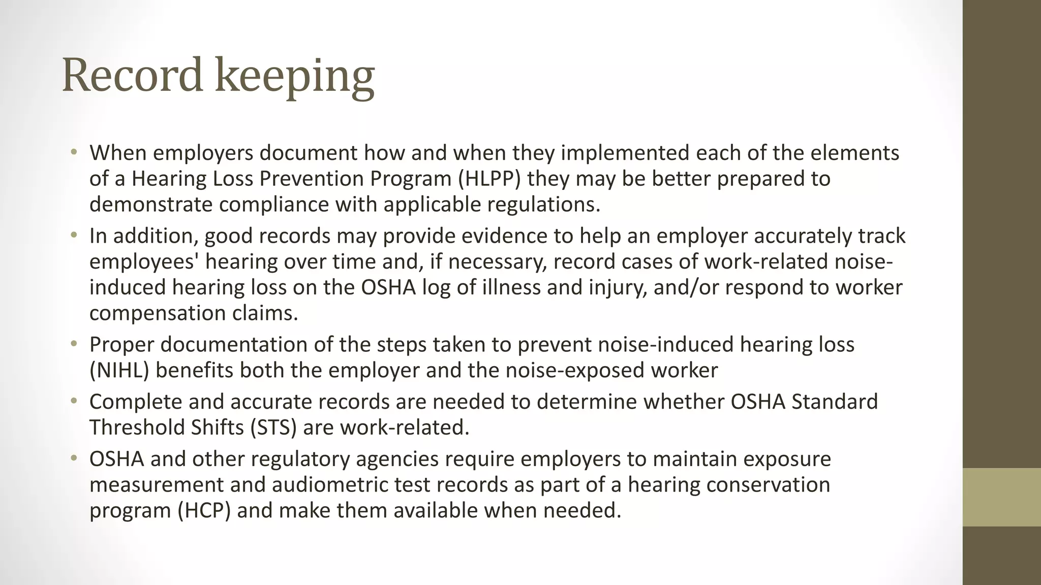 How to develope hearing conservation program | PPTX
